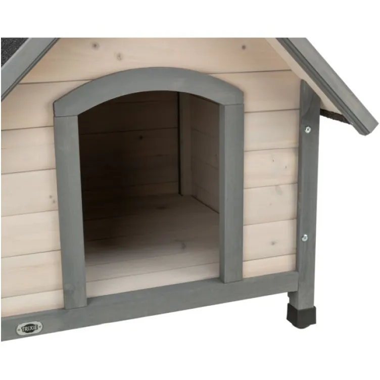 Natura kućica drvena za pse M 77 × 82 × 88 cm siva