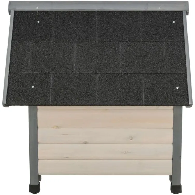 Natura kućica drvena za pse M L 83 × 87 × 101 cm siva