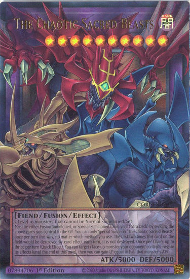 The Chaotic Sacred Beasts - CORI-EN029 - Ultra Rare Overframe 1st Edition