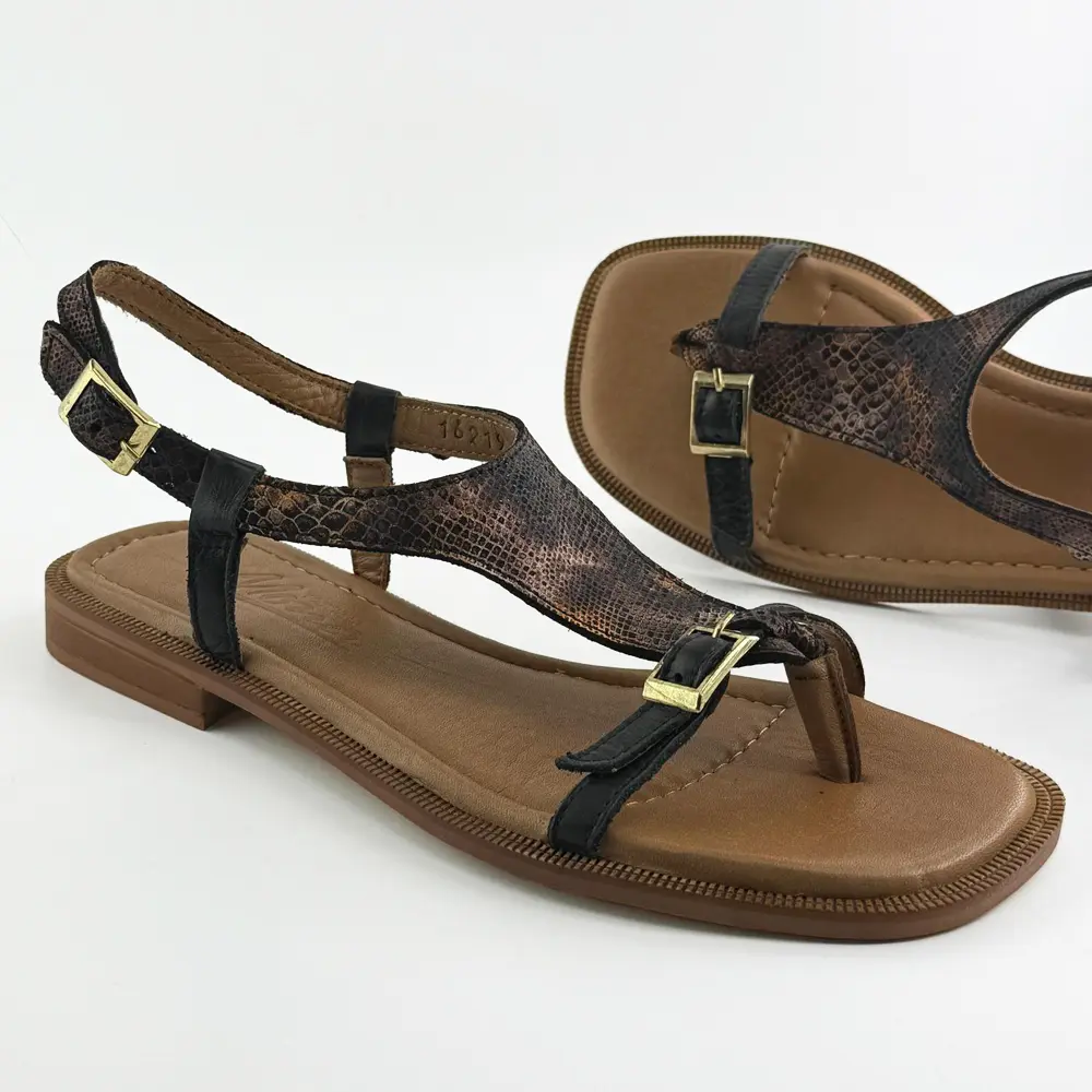 Mona Shoes Ženske sandale, Kožne, Braon