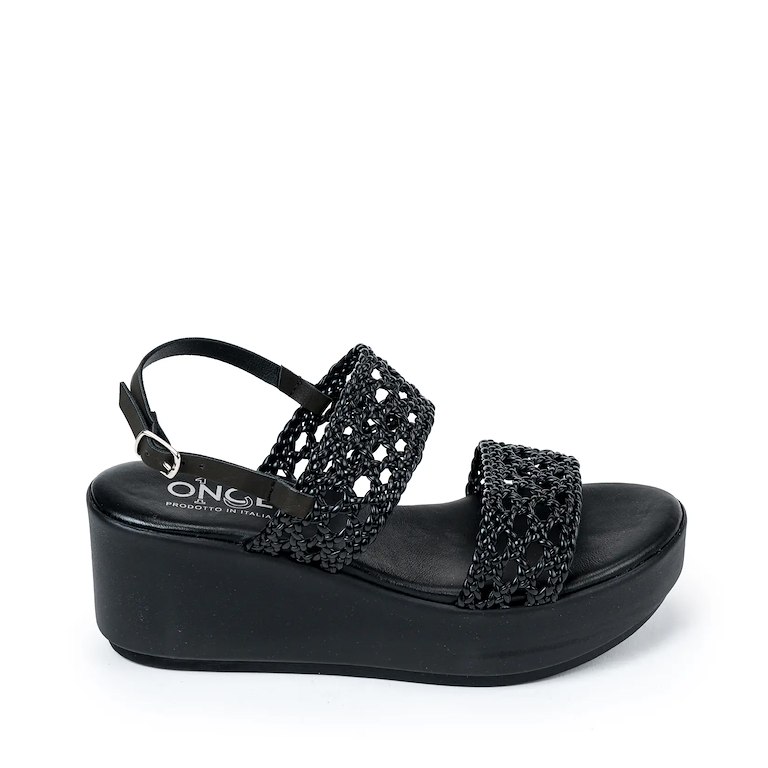 Once Ženske sandale ONCE-34821 Treccia-Nero, Crna