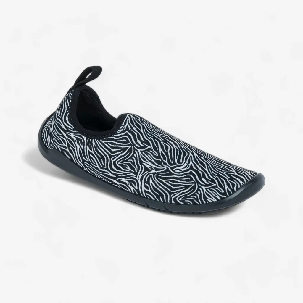 Bež-crne cipele s printom zebre za fitnes u vodi GYMSHOE
