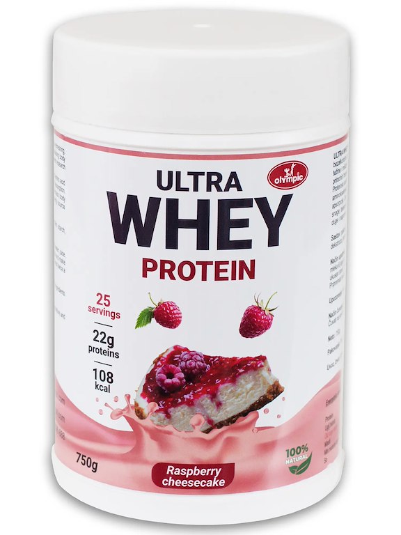 Olympic Whey Protein Ultra, Malina Cheesecake, 750 g
