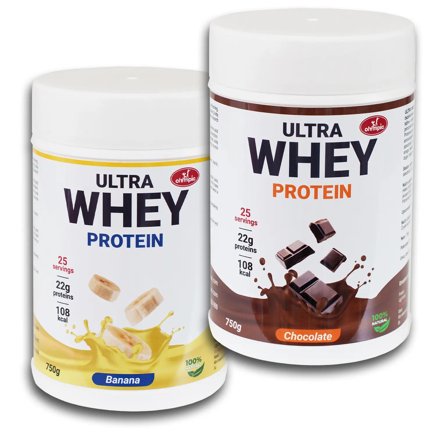 Olympic Whey Protein Ultra, Čokolada i Banana, 750 g, 2 komada