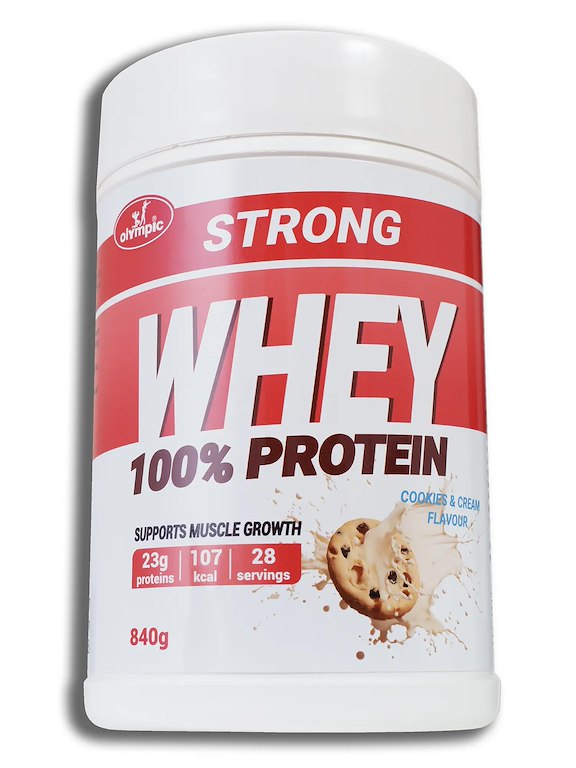 Olympic Whey Protein Strong, Cookies & Cream, 840 g