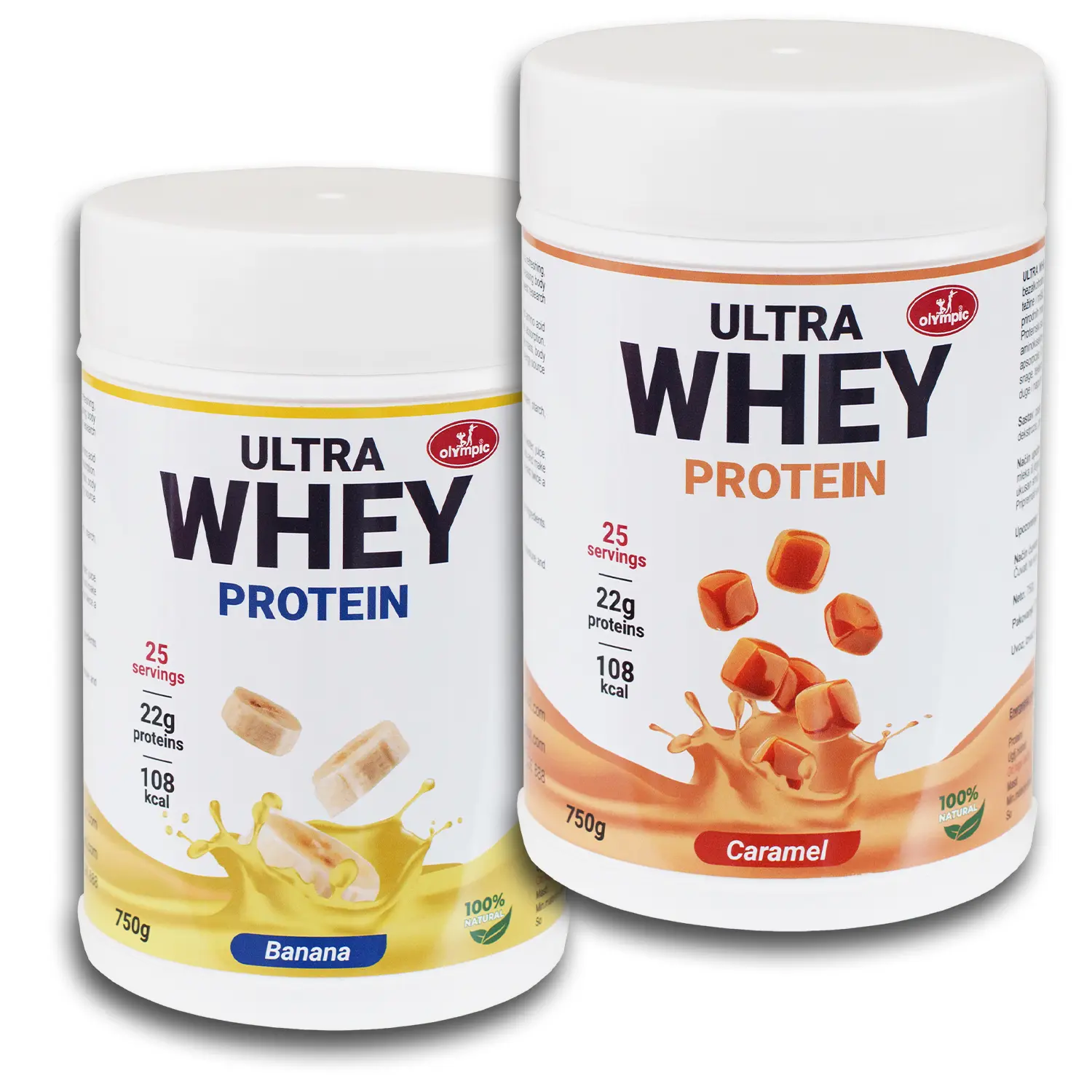Olympic Whey Protein Ultra, Karamela i Banana, 750 g, 2 komada
