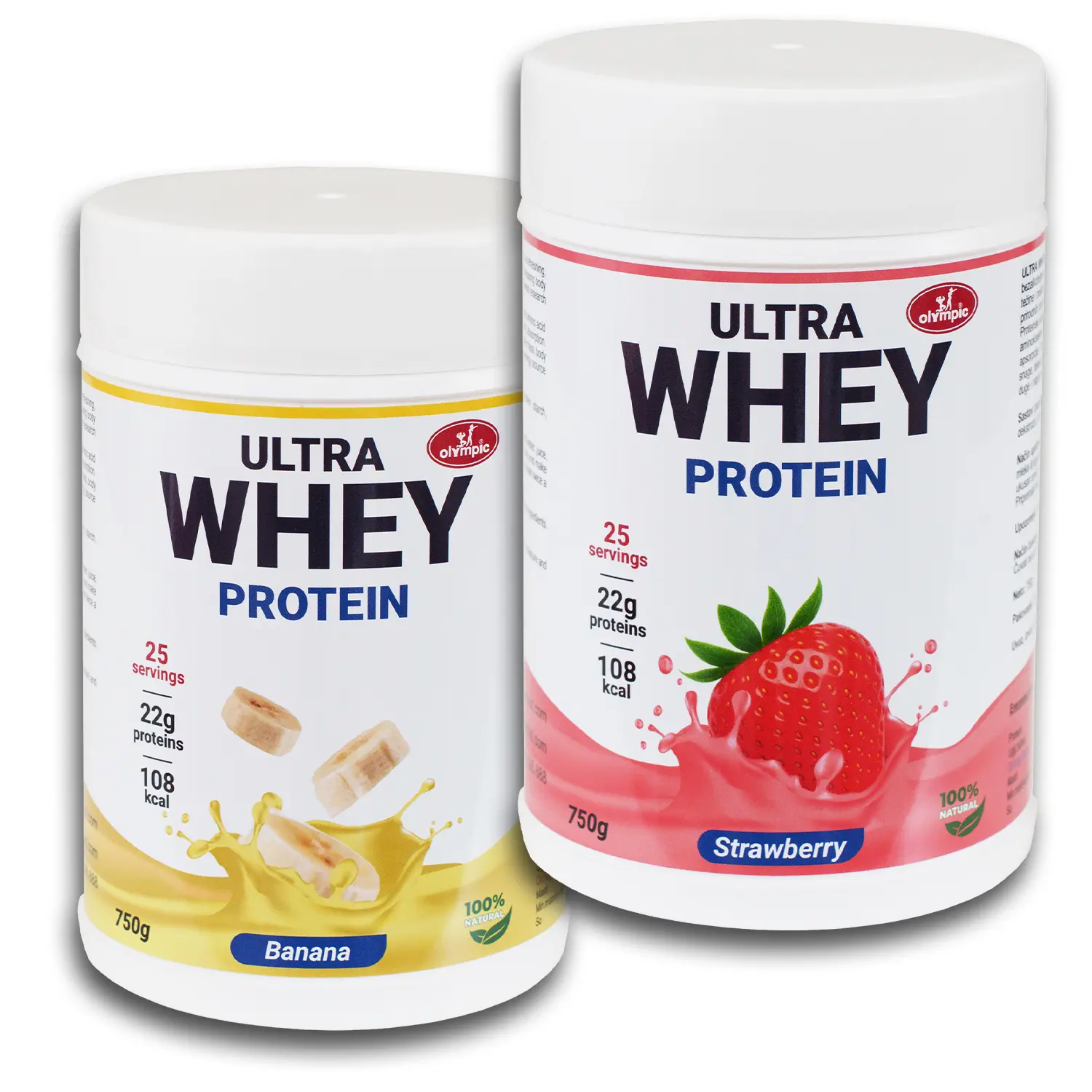 Olympic Whey Protein Ultra, Jagoda i Banana, 750 g, 2 komada