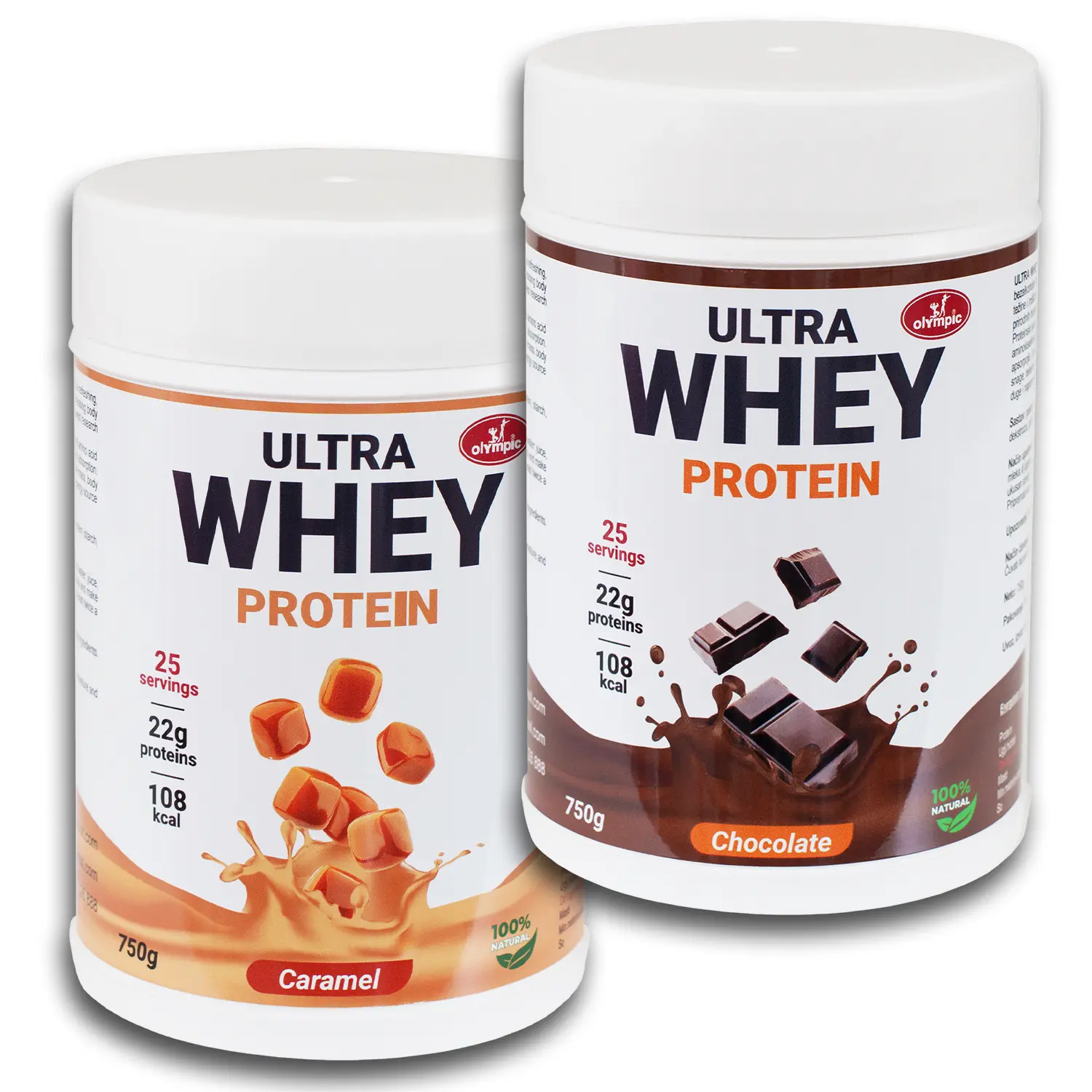 Olympic Whey Protein Ultra, Čokolada i Karamela, 750 g, 2 komada