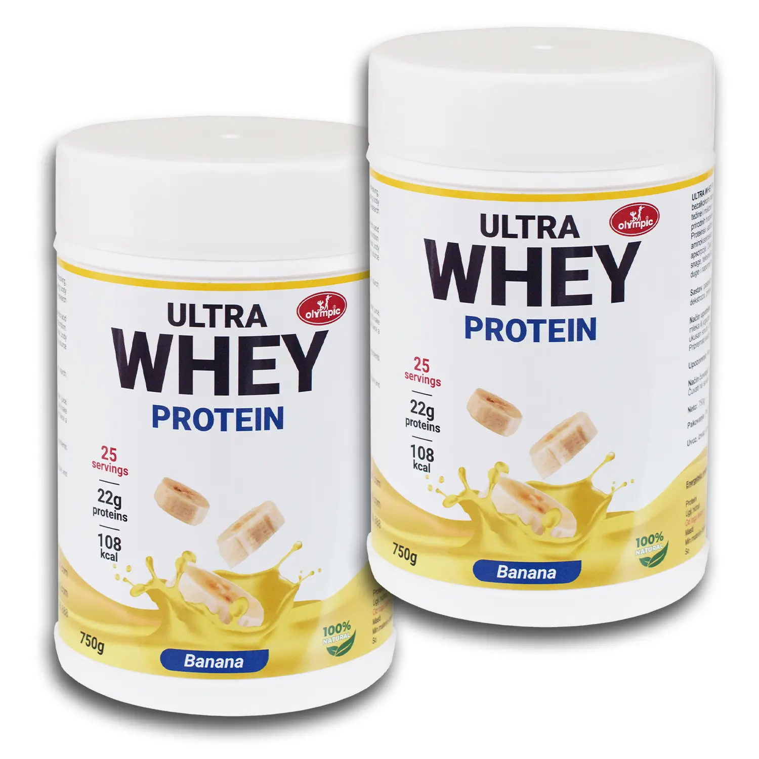 Olympic Whey Protein Ultra, Banana, 750 g, 2 komada