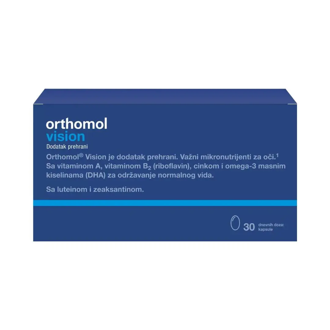 Orthomol Vision Dodatak ishrani za zdravlje očiju i održavanju normalnog vida, 30 kapsula