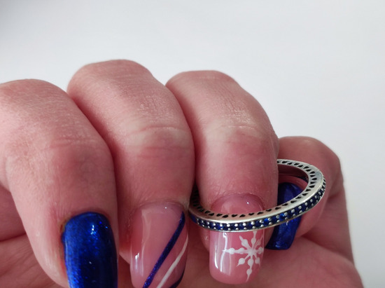 NOV Pandora plavi prsten 18mm 925