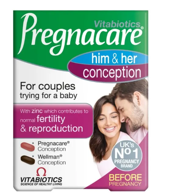 VITABIOTICS Pregnacare Him&Her Dodatak ishrani, 60 tableta