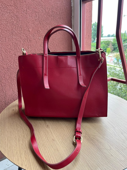 ZARA basic crvena torba