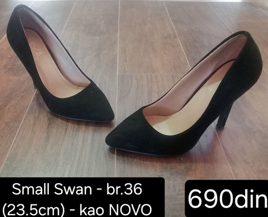 Small Swan cipele štikle crne br. 36 - kao NOVO