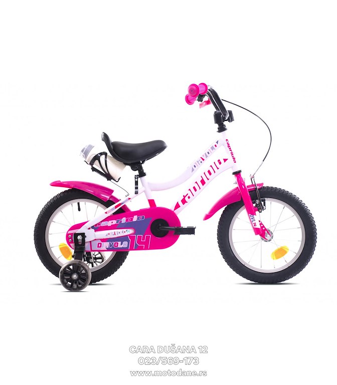 Bicikl dečiji Capriolo Diavolo 14 belo pink