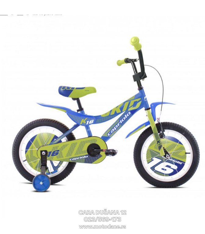 Bicikl dečiji Capriolo KID 16 plavo line