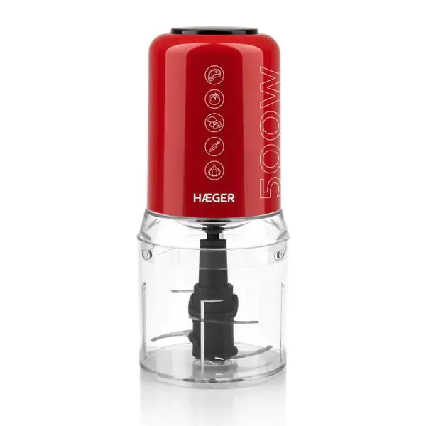 HAEGER CH-50W.009A SECKALICA 0,5L 500W 4 SEČIVA CRVENA