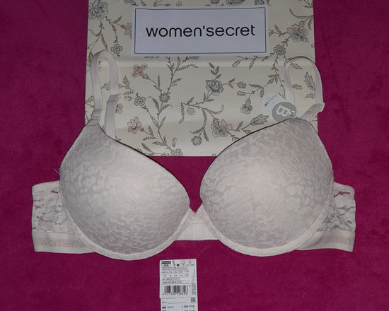 WS svetla kajsija cipka push up logo 75B NOVO!%