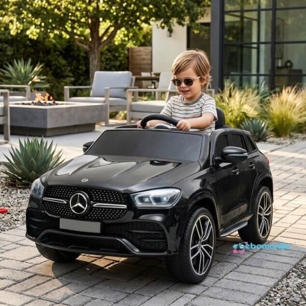 Mercedes GLE 450 na akumulator 12V – Meki točkovi i Kožno sedište – Crni