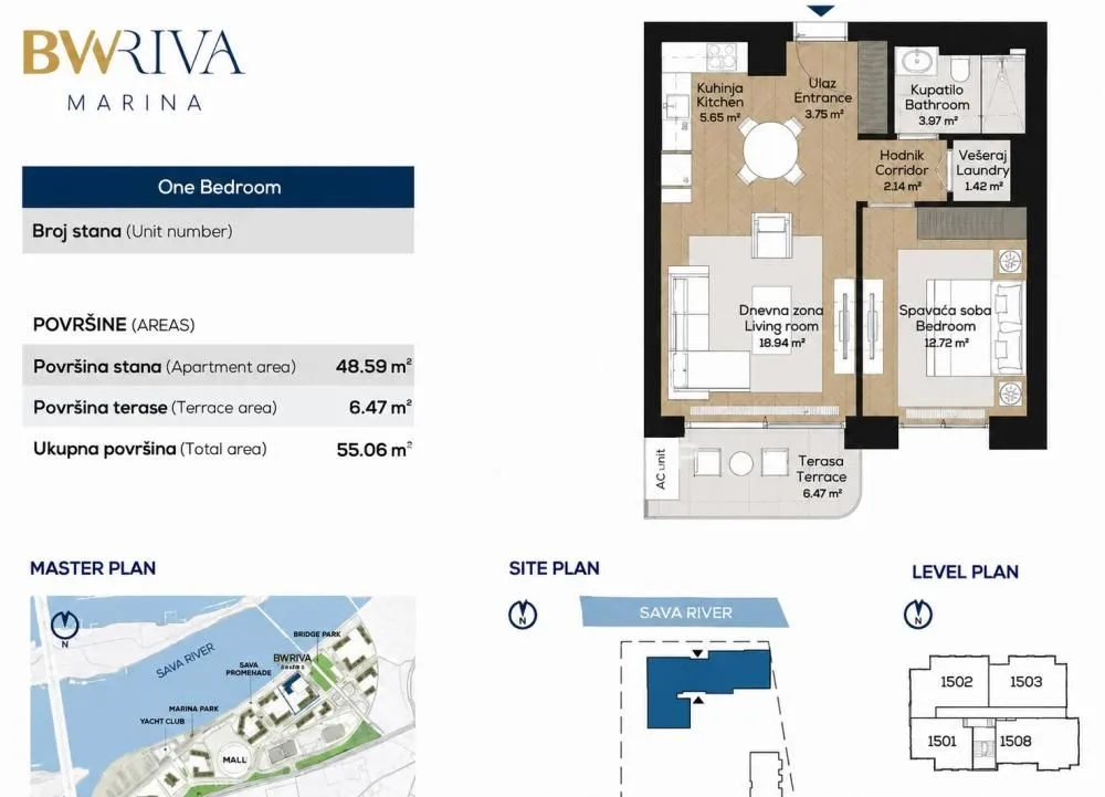 Prodaja, dvosoban stan, 55m², Savski Venac, Beograd