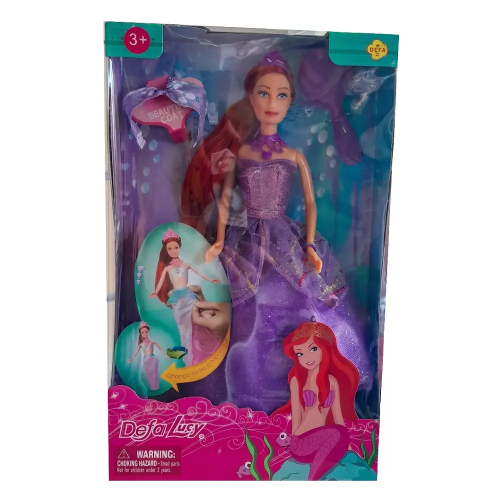 LUTKA DEFA PRINCEZA SIRENA LILA