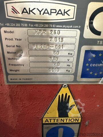 Plazma alat za sečenje
AKYAPAK HPR 260