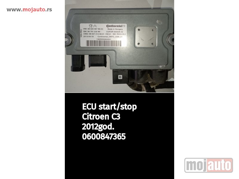 ECU start stop za Citroen C3