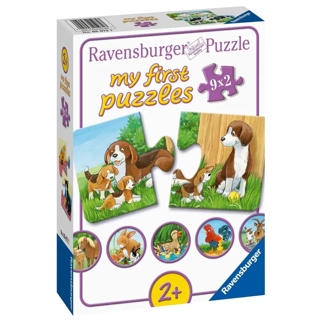 Ravensburger Slagalica Moje prve puzzle - Životinje, 9x2 dela