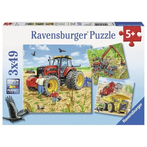 Ravensburger Slagalica Mašine, 3x49 delova