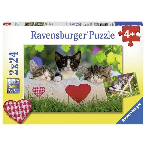 Ravensburger Slagalica Zaljubljene mace, 2x24 dela