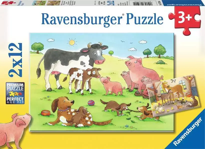Ravensburger Slagalica Farm animals, 2x12 delova