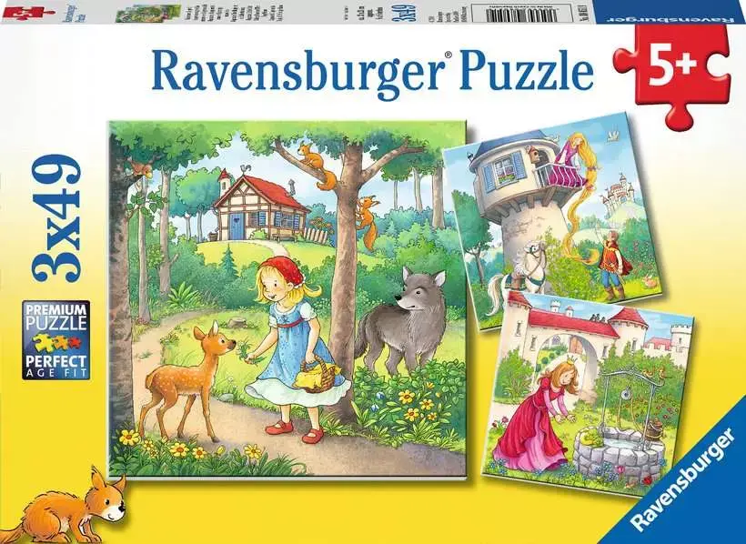 Ravensburger Slagalica Crvenkapa, Zlatokosa i princ Žabac, 3x49 delova