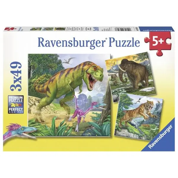 Ravensburger Slagalica Dinosaurusi, 3x49 delova
