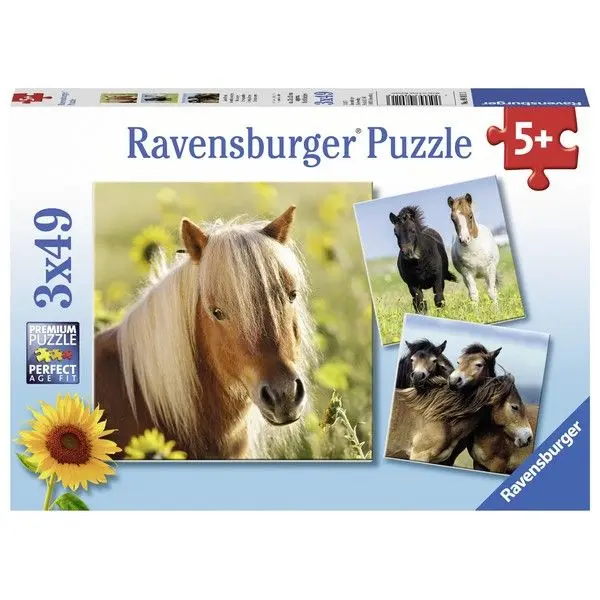 Ravensburger Slagalica Divlji konji, 3x49 delova