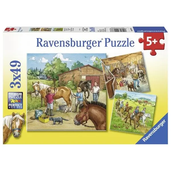 Ravensburger Slagalica Dana na ergeli, 3x49 delova