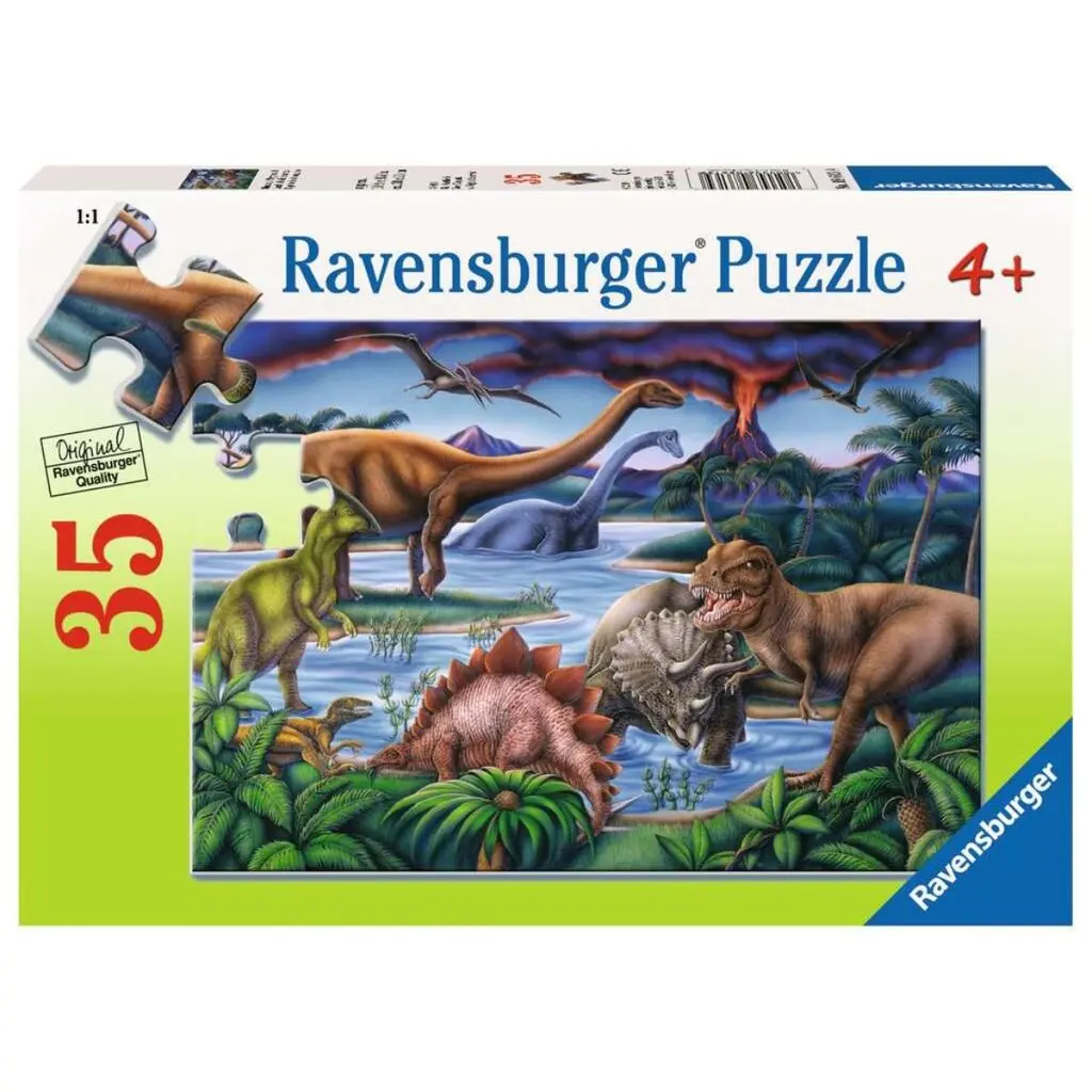 Ravensburger Puzzle Igralište za dinosauruse, 35 delova