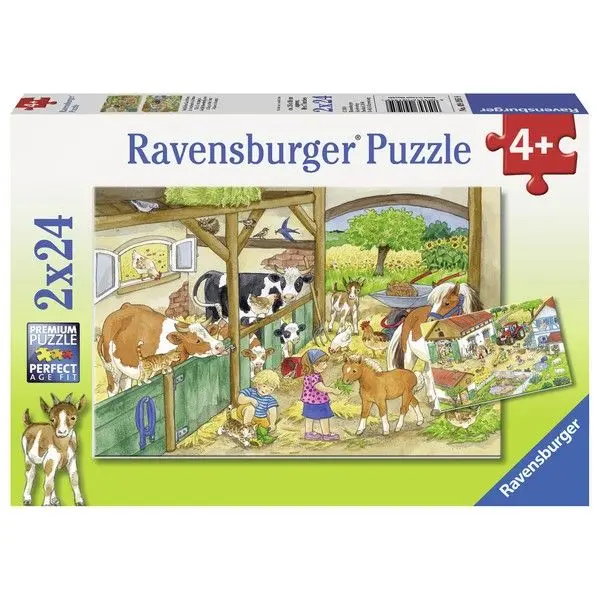 Ravensburger Slagalica Dan na farmi, 2x24 dela
