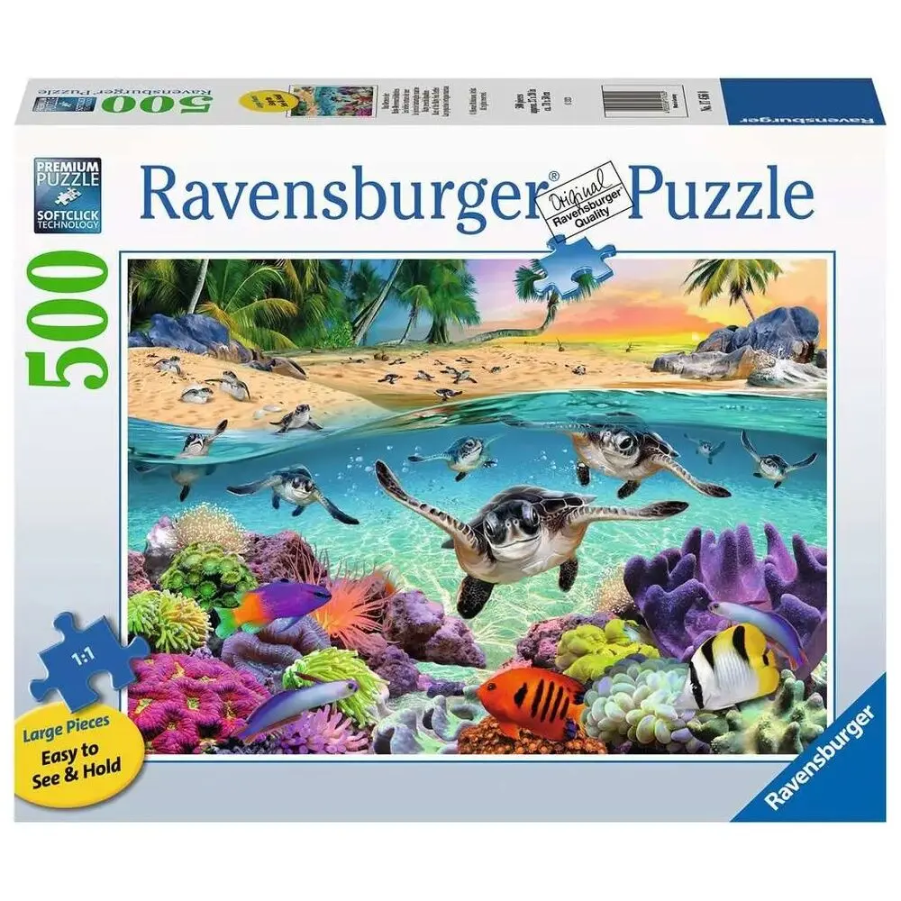 Ravensburger Slagalica Trka mladih morskih kornjača, 500 Delova