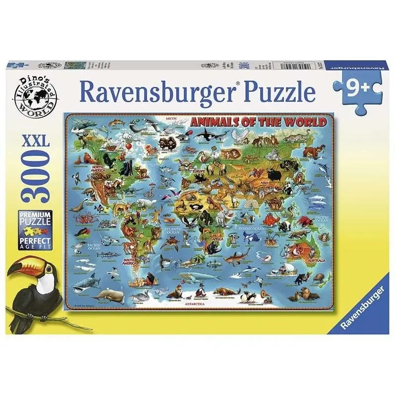 Ravensburger slagalica Ilustrovana mapa sveta, 300 delova