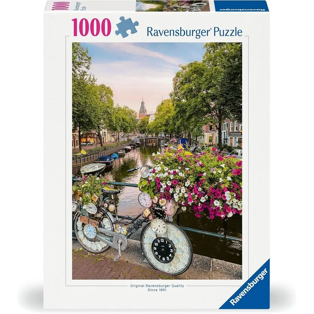 Ravensburger slagalica Bicikl u Amsterdamu, crvena, 150 delova