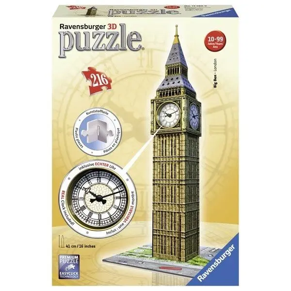 Ravensburger 3D slagalica Big Ben sa satom, 100 delova