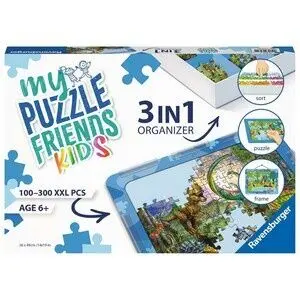 Ravensburger 3u1 organizator za dečiјe slagalice, plavi, 100 delova