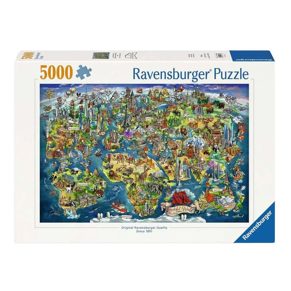 Ravensburger slagalica Mapa sveta, 1500 delova