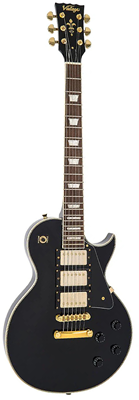 Vintage V1003 ReIssued 3-Pickup Boulevard Black električna gitara