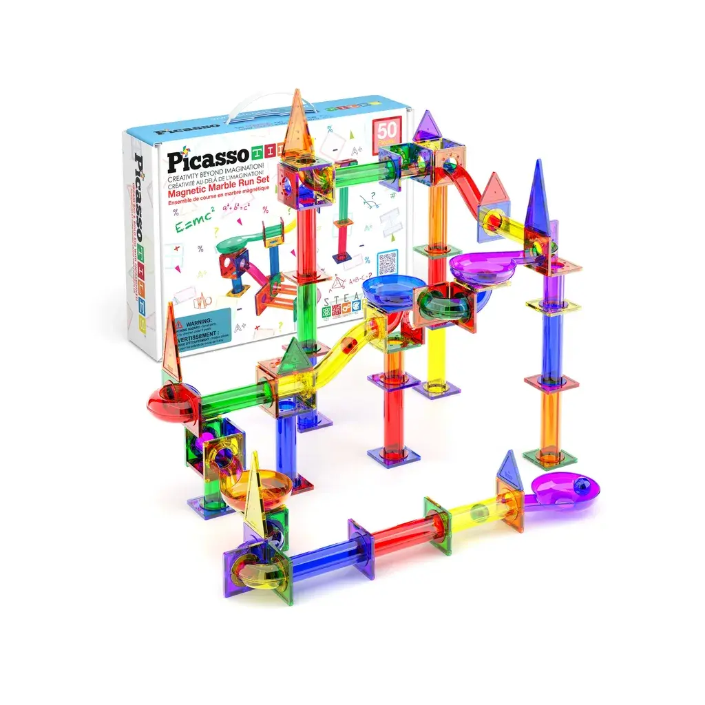 PicassoTiles Set staza za loptice, 50 komada