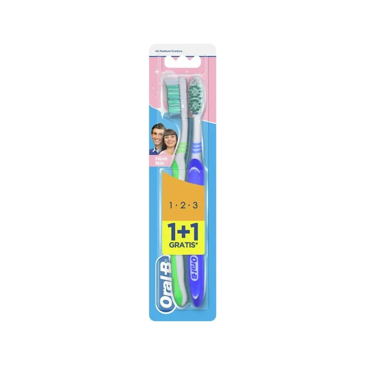 Oral-B 3 Effect Delicate White četkica za zube medium 1+1