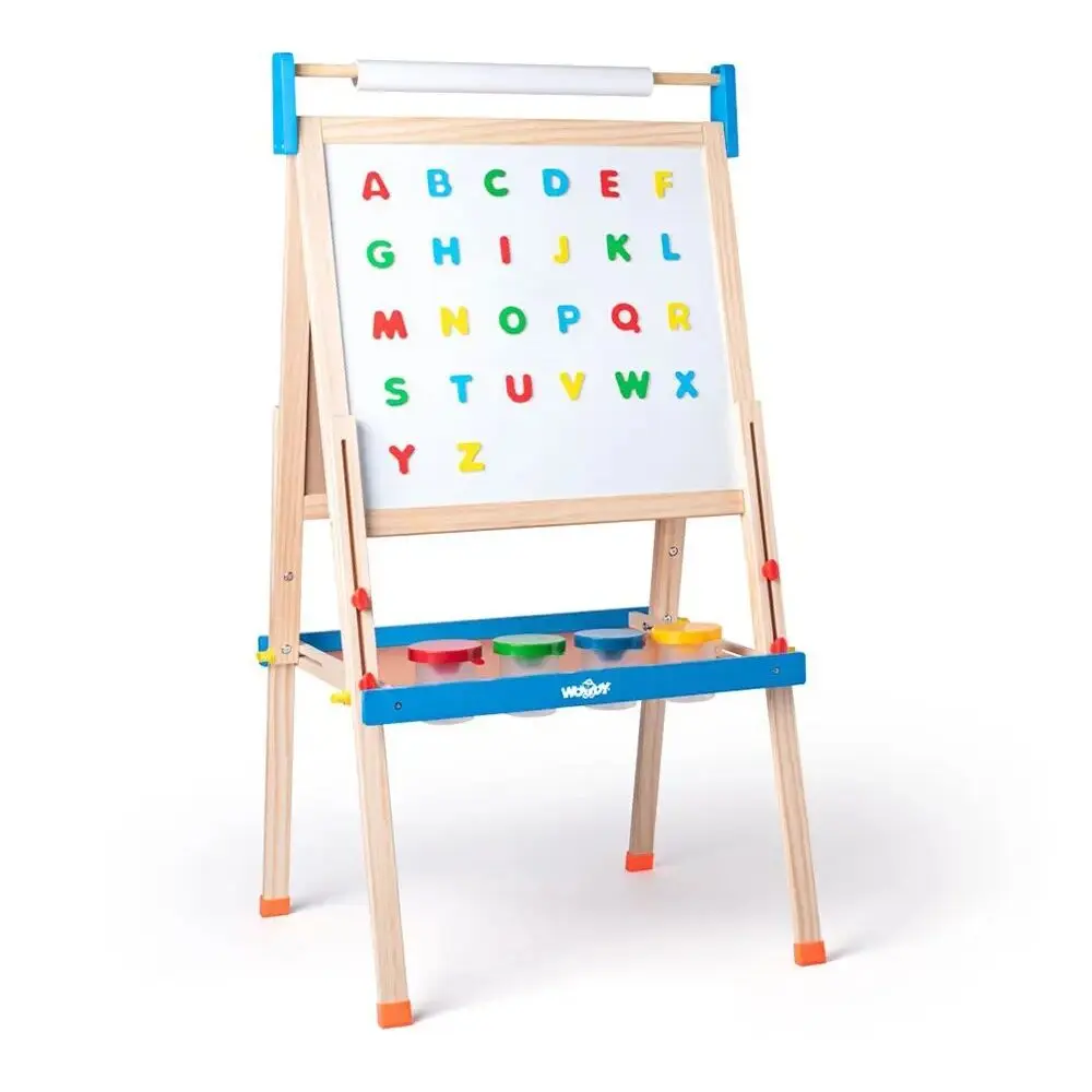 Drvena tabla sa slovima ABC, dvostrana