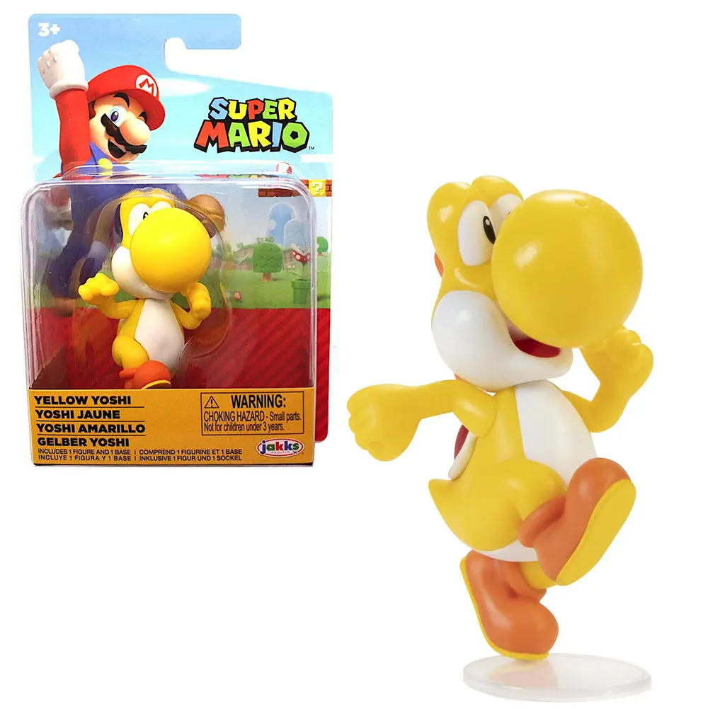 Super Mario Figura Yellow Yoshi, 6cm