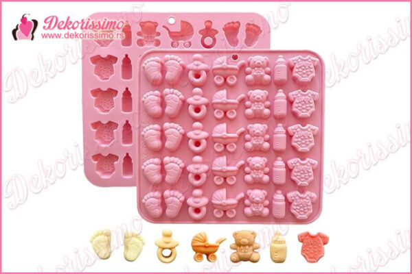 Silikonska modla bebi set – K7011
