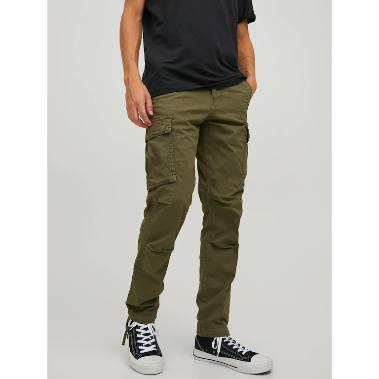 J&J Zelene Muške Pantalone Tapered Fit Cargo